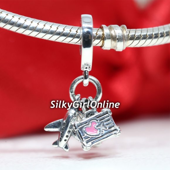Pandora | Jewelry | Pandora Airplane Globe Suitcase Dangle Charm ...